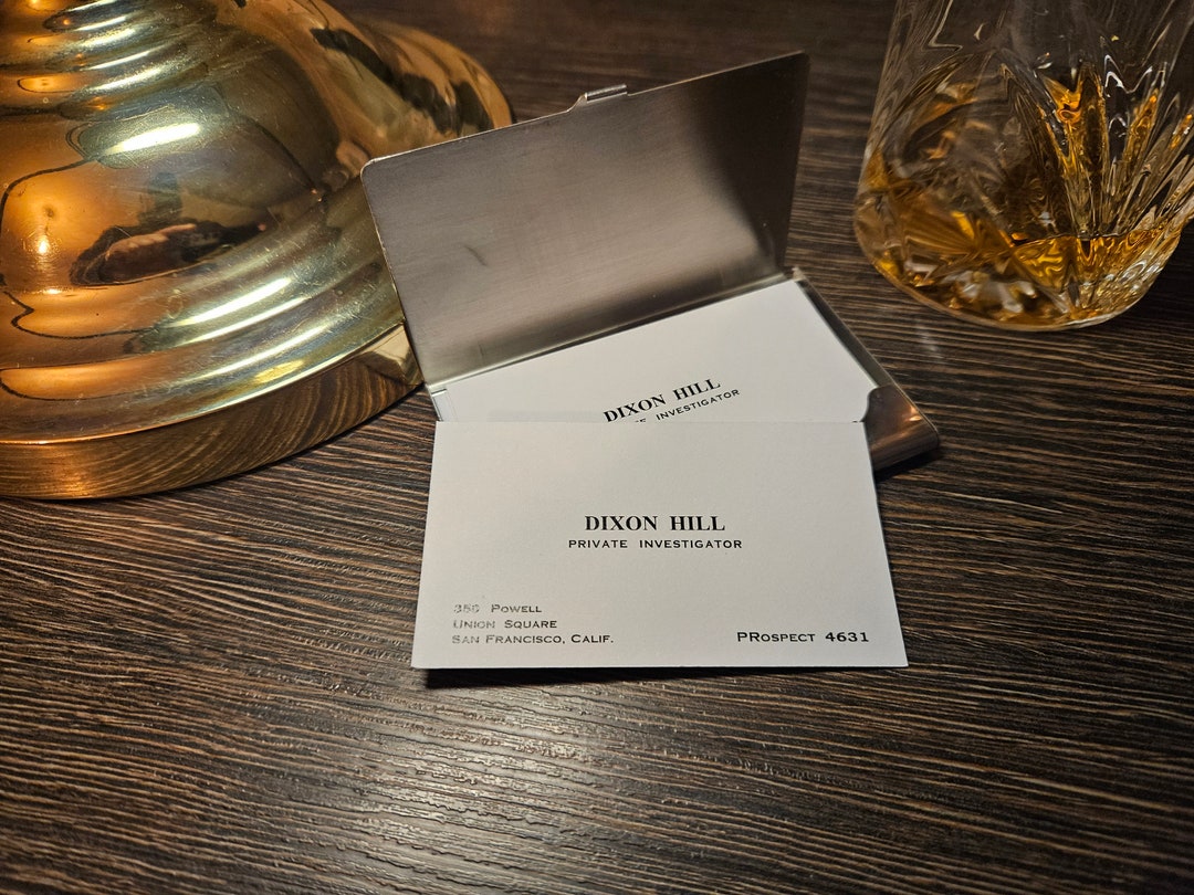Dixon Hill Business Card Set of Two - Etsy