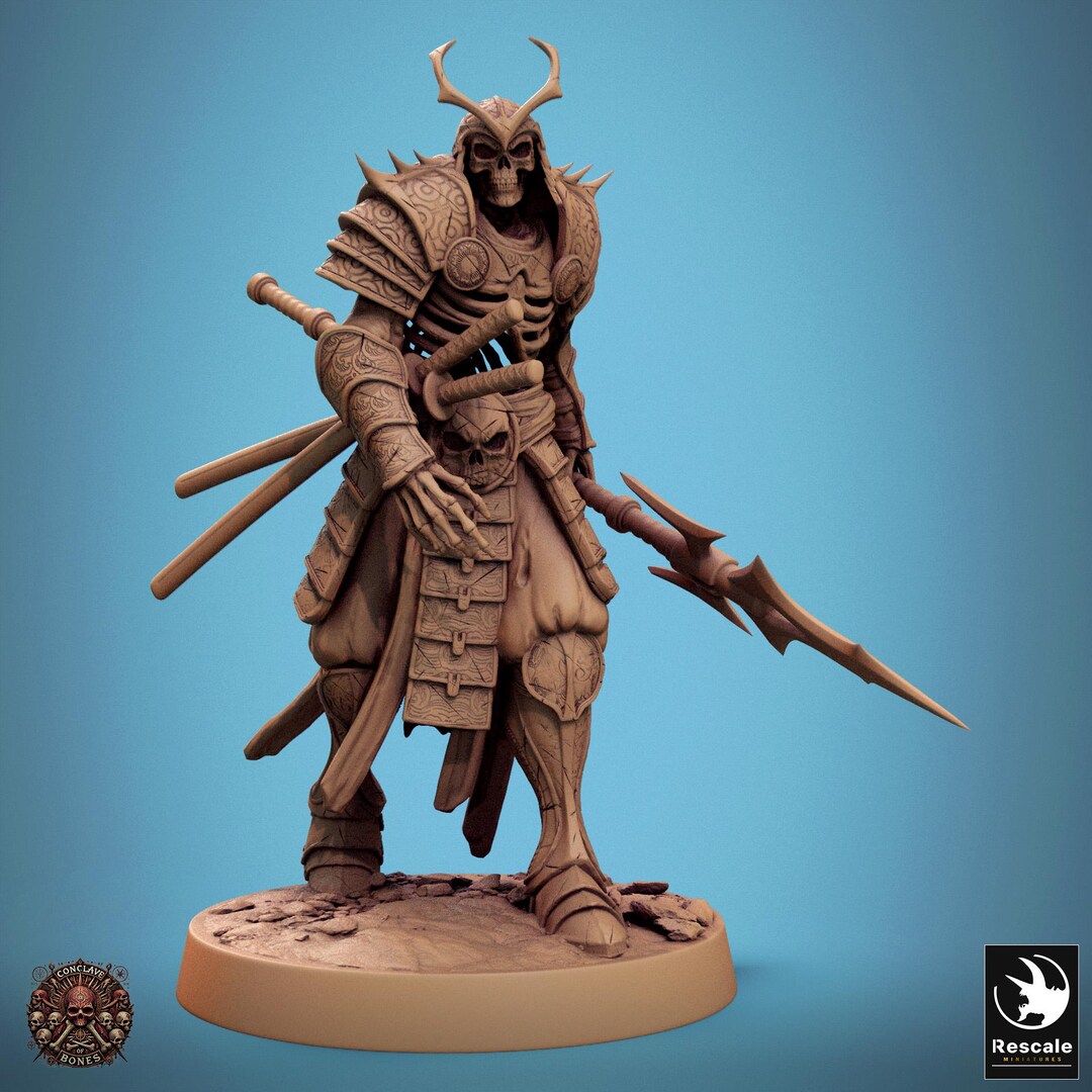 Oriental Skeleton Spear Walk | DND| TTRPG| Premium Quality ECO Resin ...