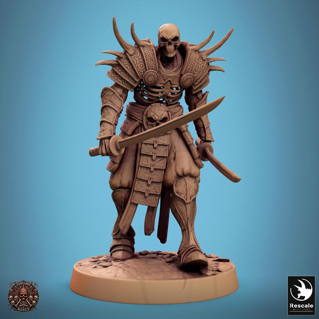 Oriental Skeleton Dual Sword Walk | DND| TTRPG| Premium Quality ECO ...