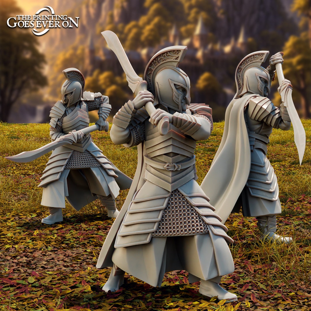 High Elf Swordsmen | DND| TTRPG| by the Printing Goes Ever On - Etsy