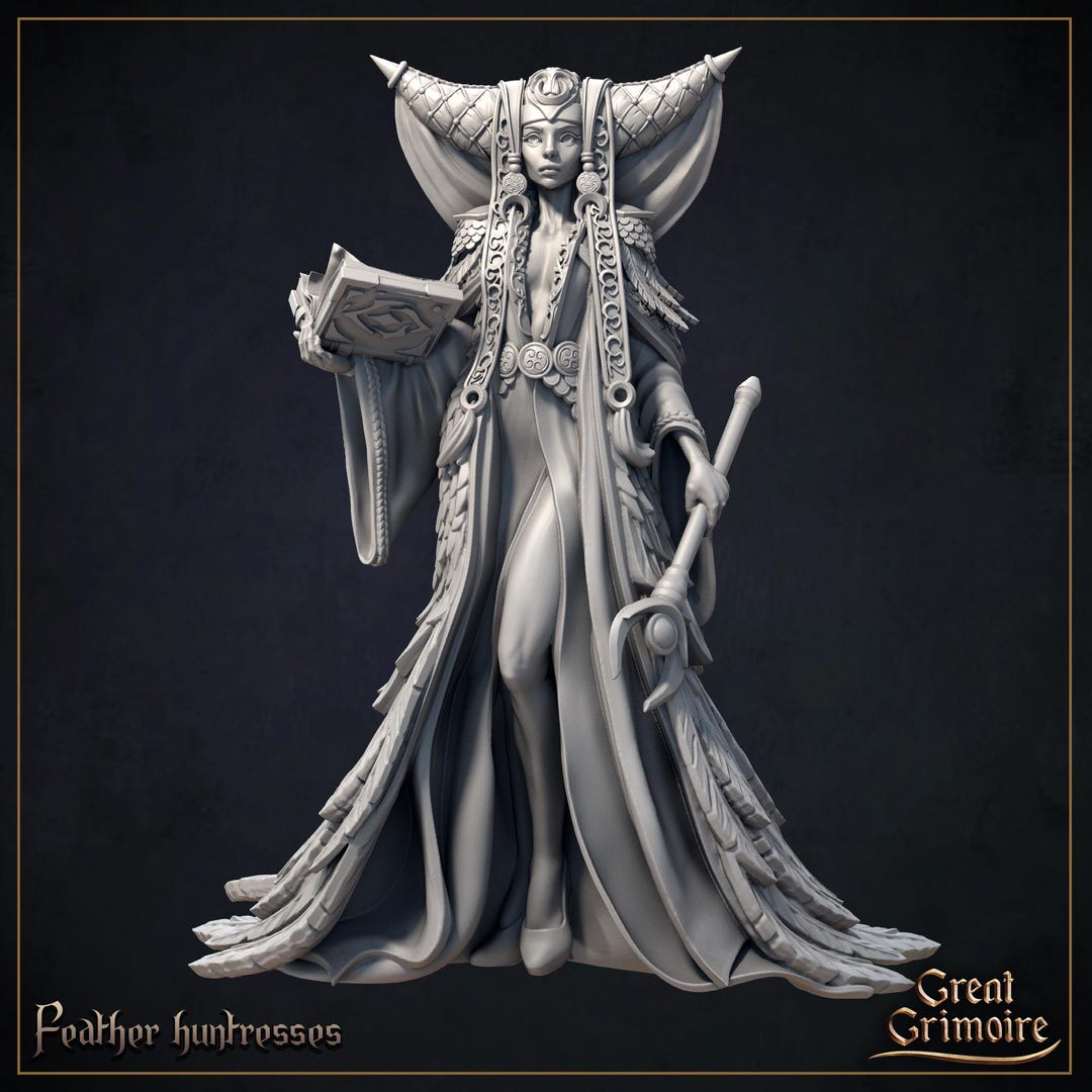 Feathered Priestess | DND| TTRPG| by Great Grimoire - Etsy