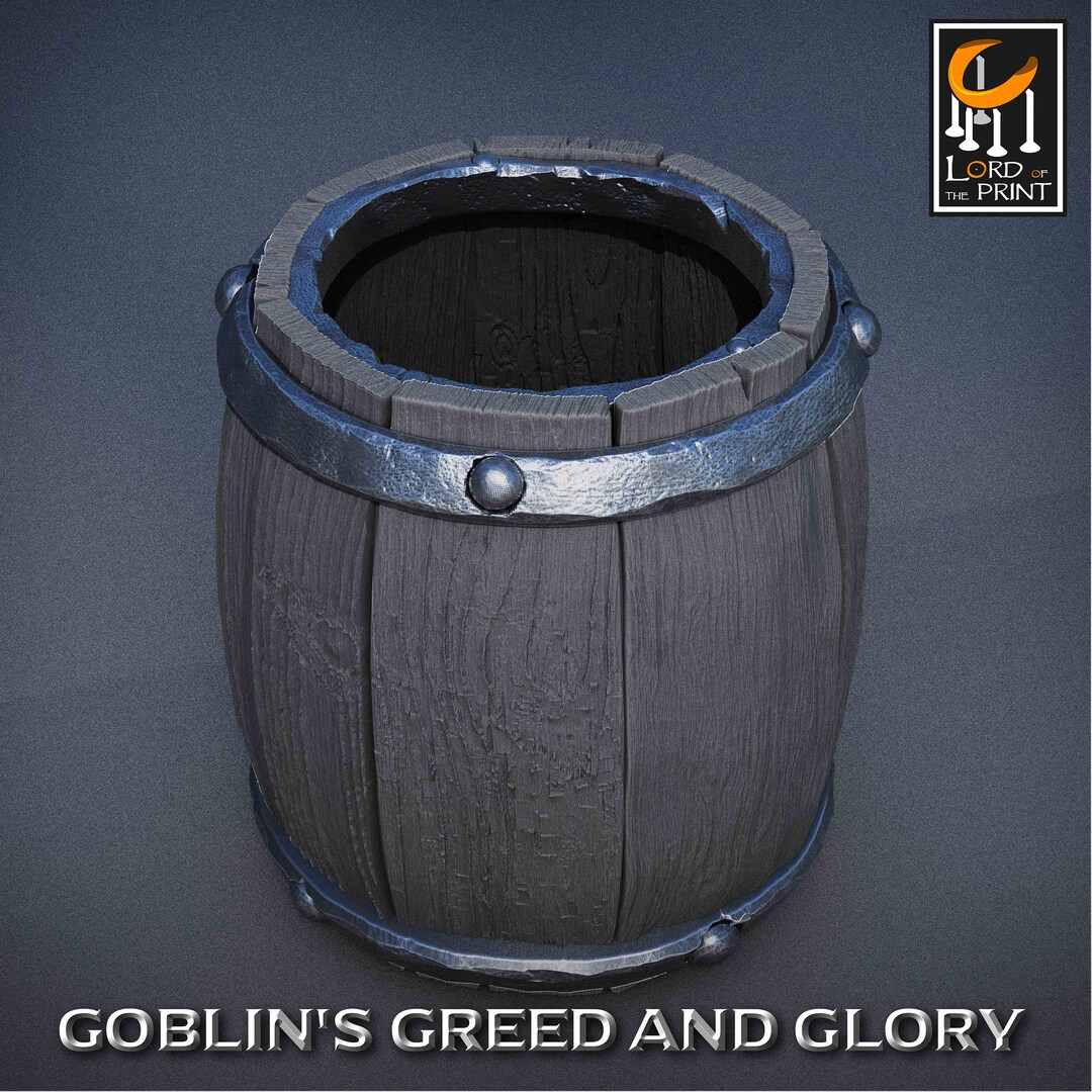 Wooden Barrel | DND| TTRPG| by Rescale Miniatures - Etsy
