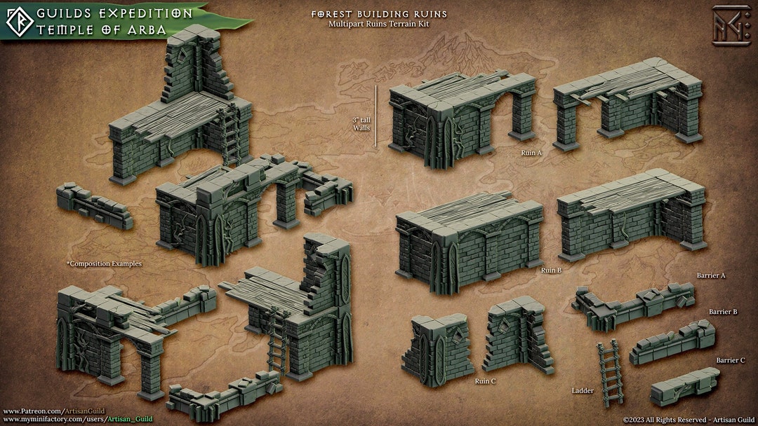 Modular Forrest Buildings | DND| TTRPG| Premium Quality ECO Resin | by ...