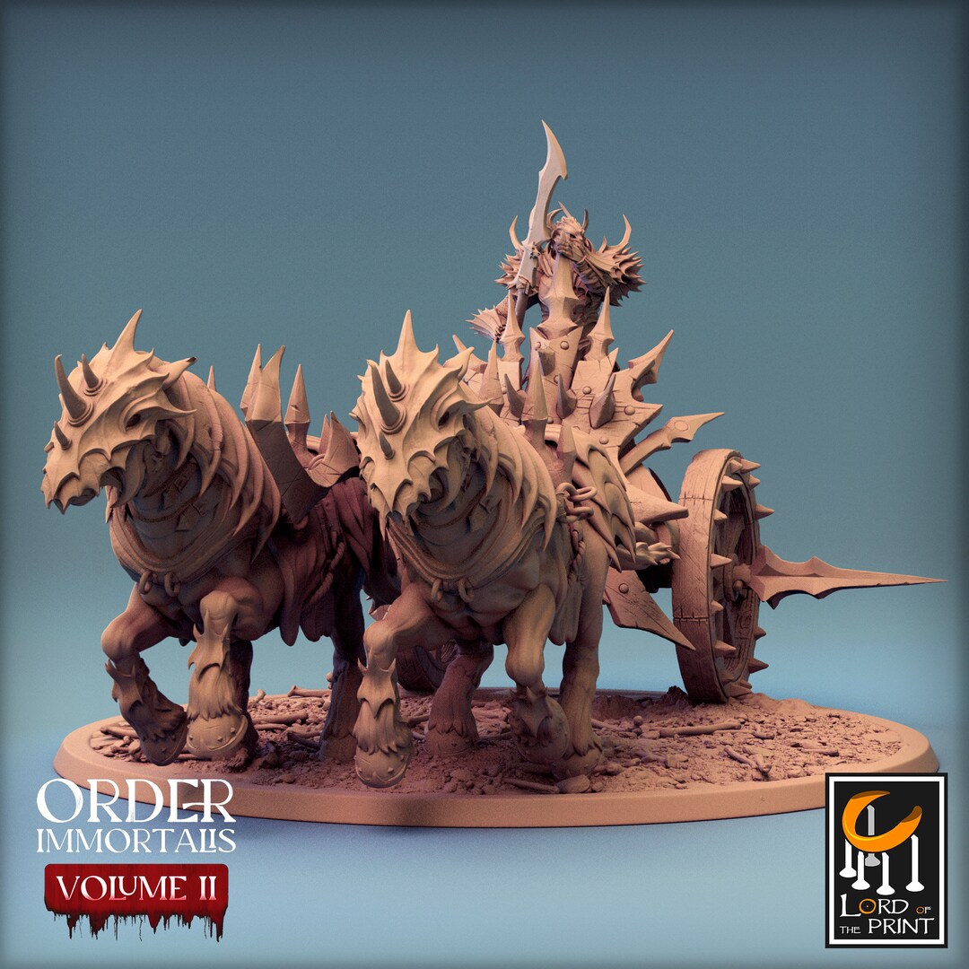 Tormentor Chariot Duo Running | DND| TTRPG| by Rescale Miniatures - Etsy