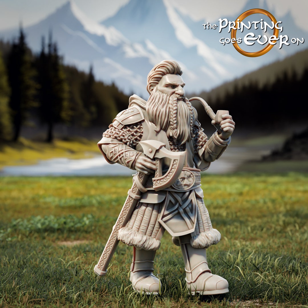 Dwarf Fighter Relaxing | DND| TTRPG| Premium Quality ECO Resin | by the ...