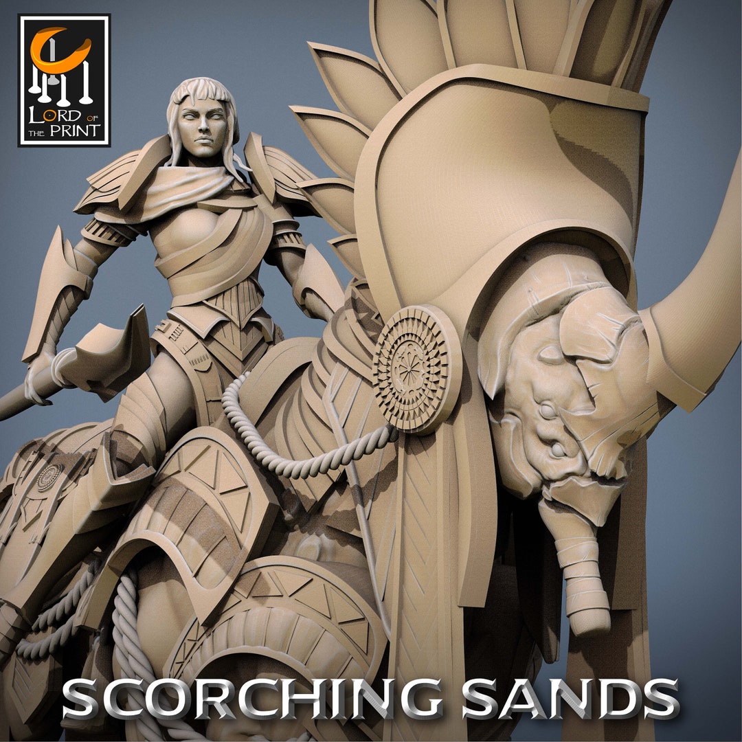 Mounted Egyptian Lancer | DND| TTRPG| Premium Quality ECO Resin | by ...