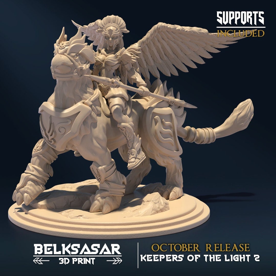 Angel Riding Hippogriff Leader |TTRPG| NSFW| Premium Quality ECO Resin ...
