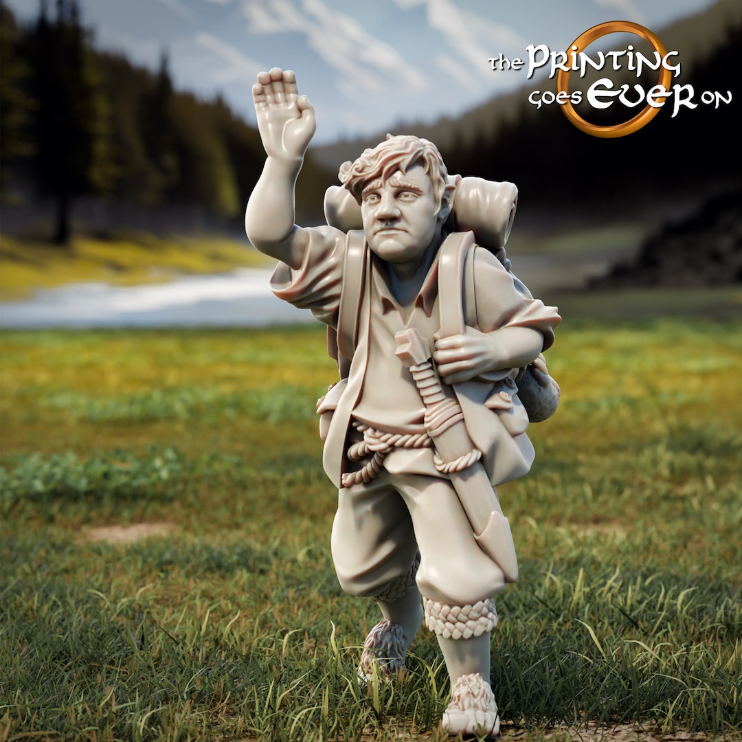 Hobbit Samuel DND TTRPG Premium Quality ECO Resin by the Printing Goes ...