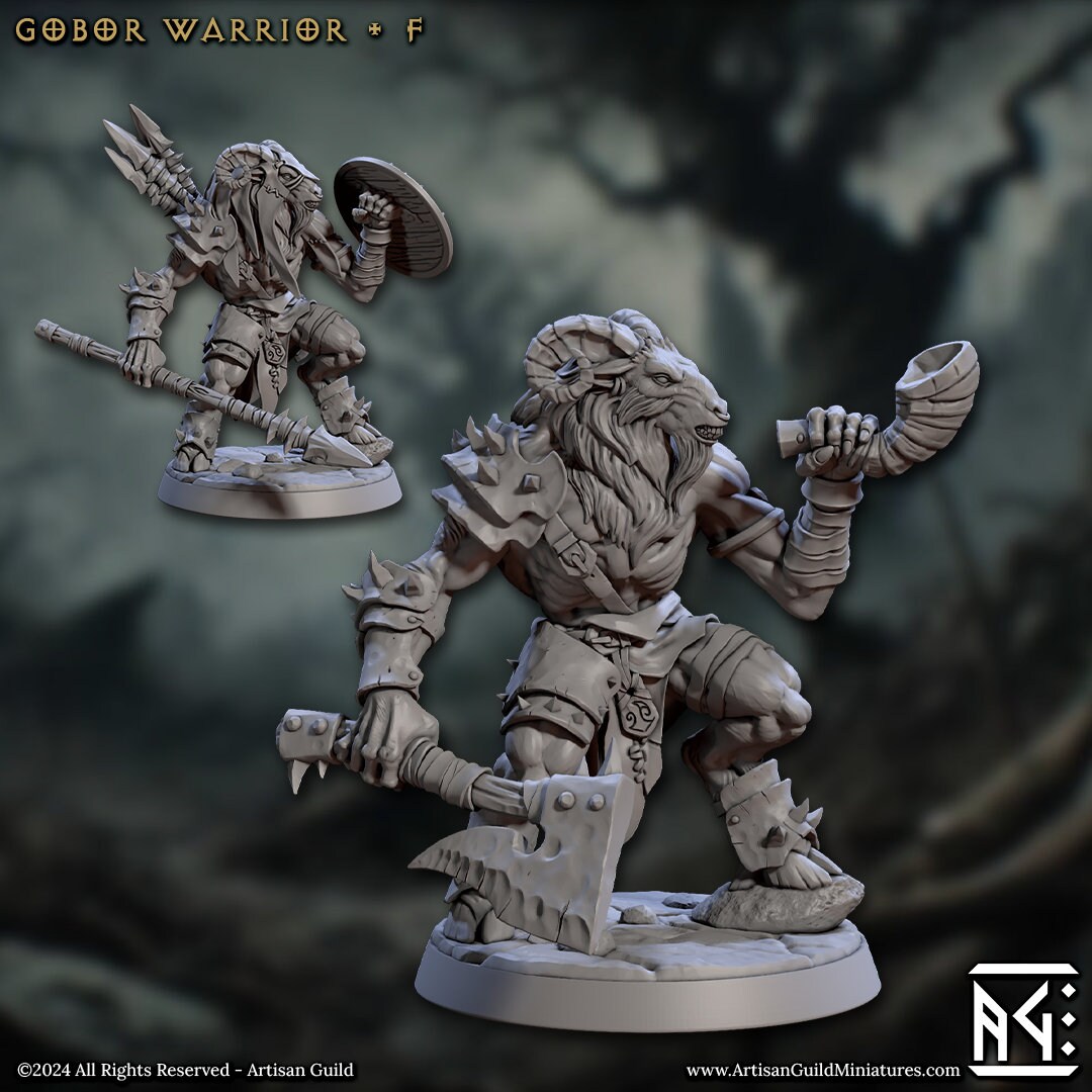 Gobor Warrior F DND TTRPG Premium Quality ECO Resin by Artisan Guild - Etsy