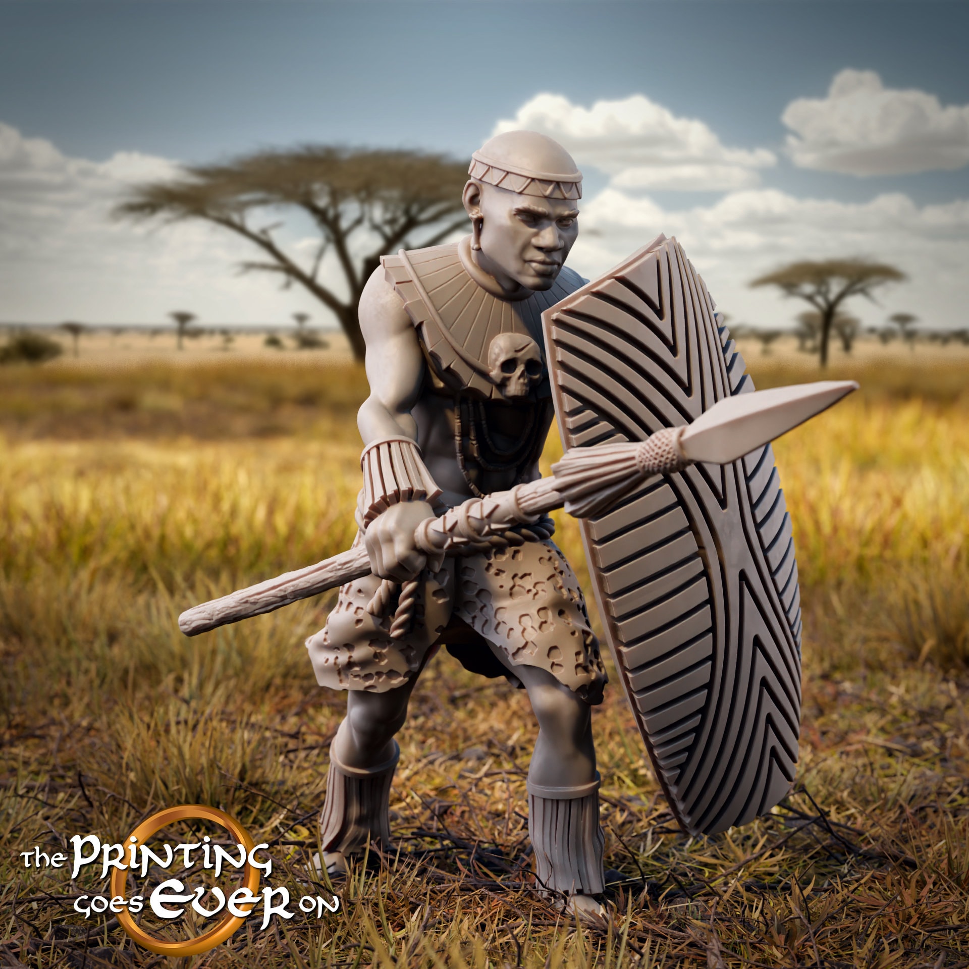 African Spearmen | DND| TTRPG| by the Printing Goes Ever On - Etsy