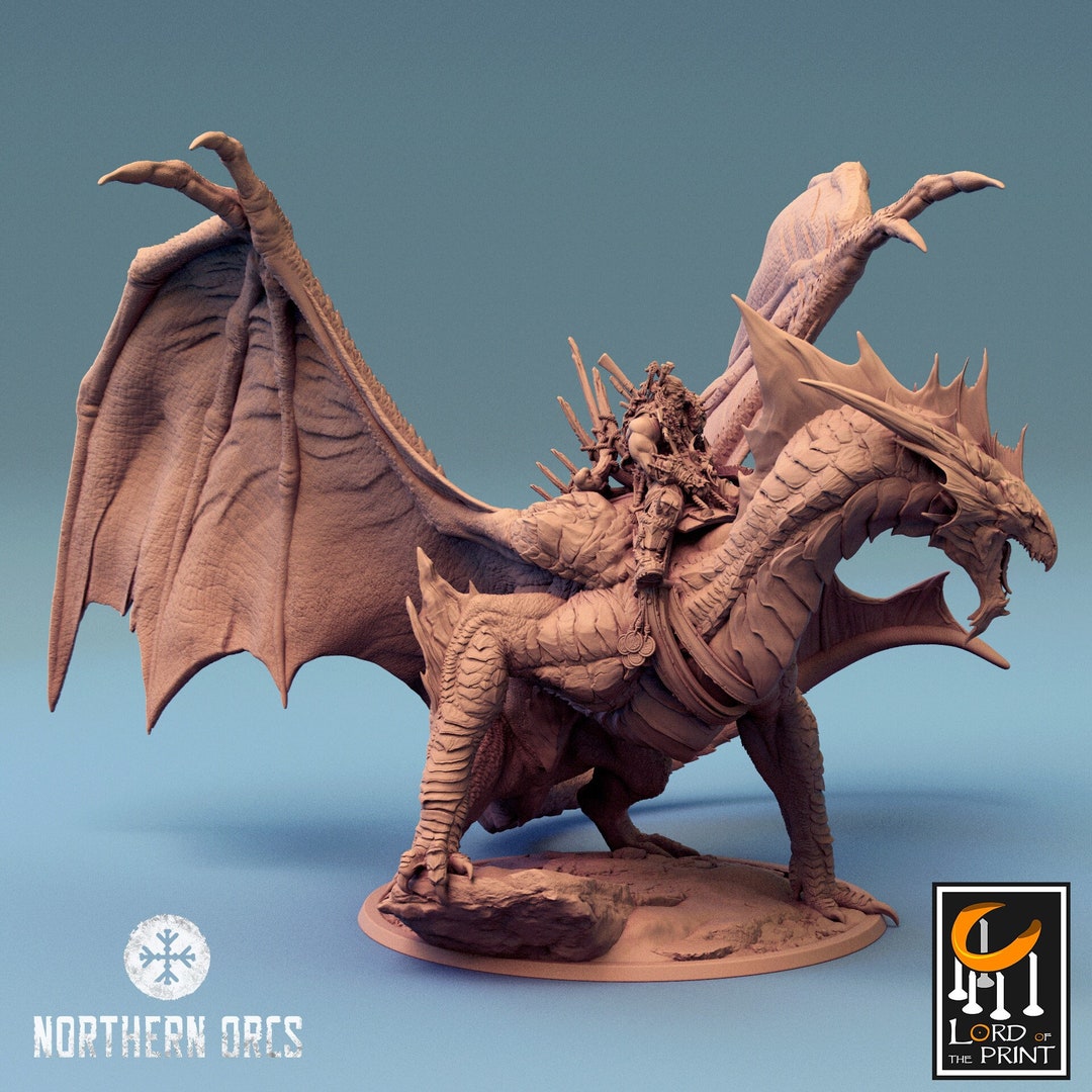 Silver Dragon Mounted | DND| TTRPG| Premium Quality ECO Resin | by ...