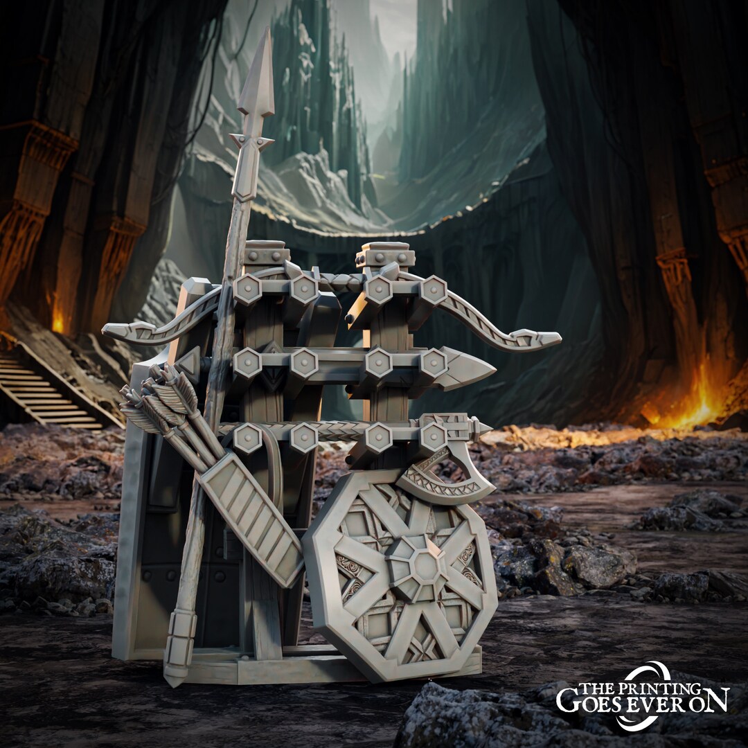 Dwarf Weapon Rack | DND| TTRPG| Premium Quality ECO Resin | by the ...