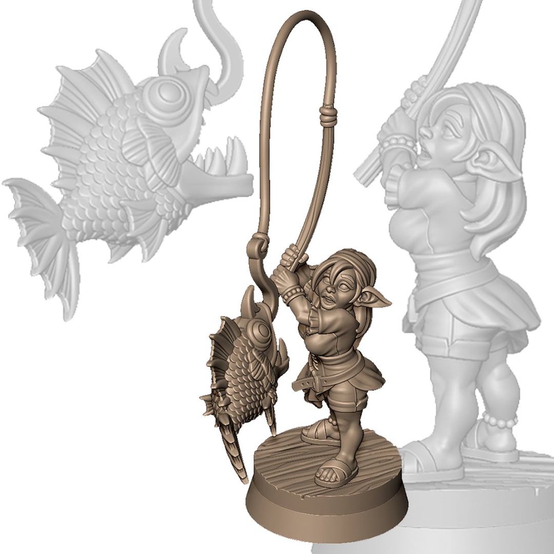Fishing Female Pirate |TTRPG| NSFW| by Menagerie Miniature - Etsy