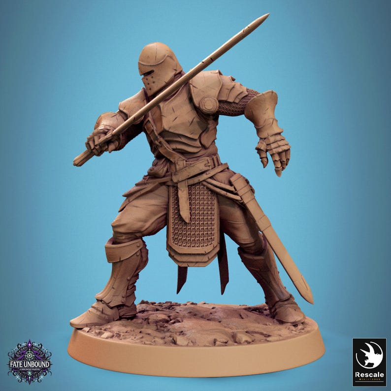 Knight of Valor Chief Sword | DND| TTRPG| by Rescale Miniatures - Etsy