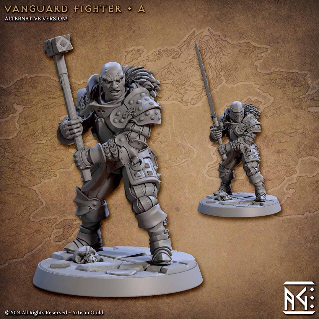 Vanguard Two-handed Fighter | DND| TTRPG| Premium Quality ECO Resin ...