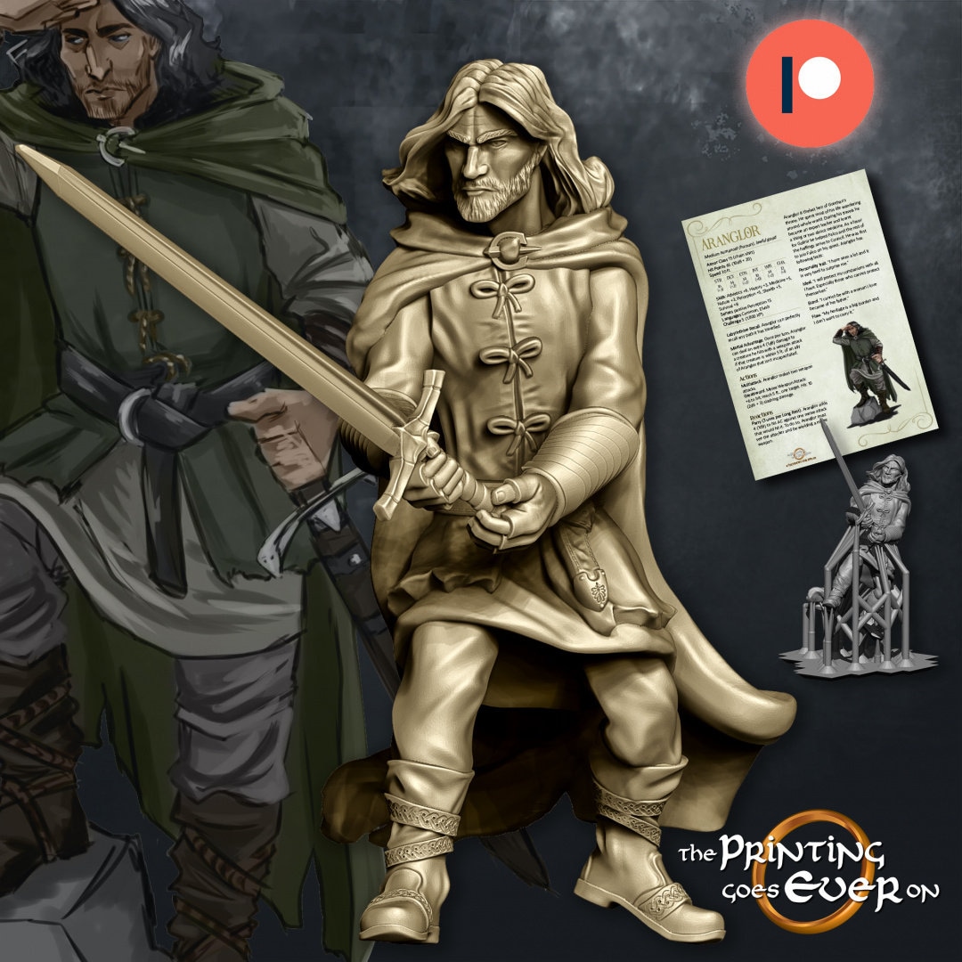 Ranger Wielding Two Handed Sword! | DND| TTRPG| Premium Quality ECO ...