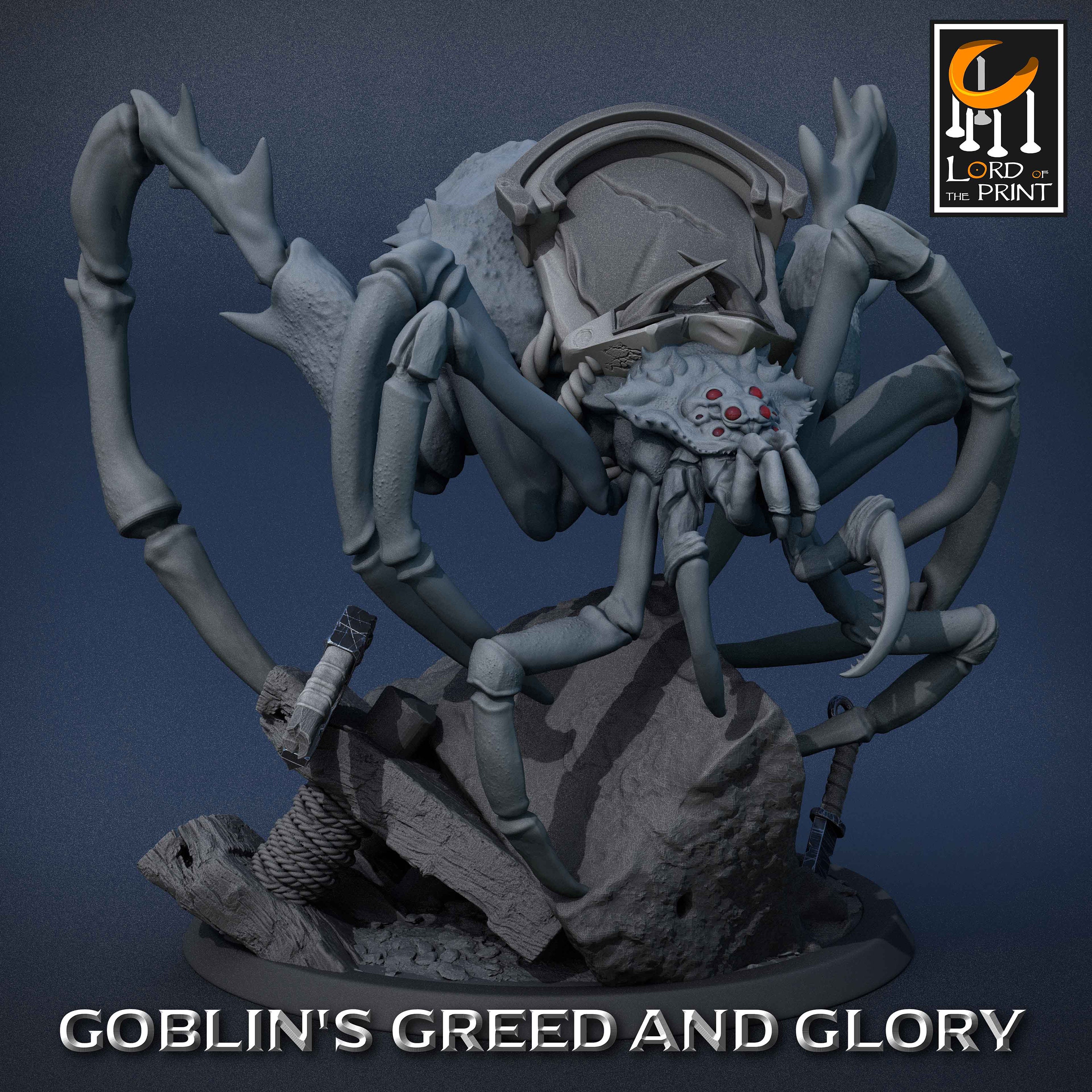 Spider Goblin With Daggers | DND| TTRPG| by Rescale Miniatures - Etsy