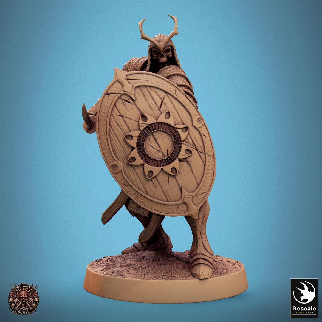 Oriental Skeleton Sword Shield Guard | DND| TTRPG| Premium Quality ECO ...