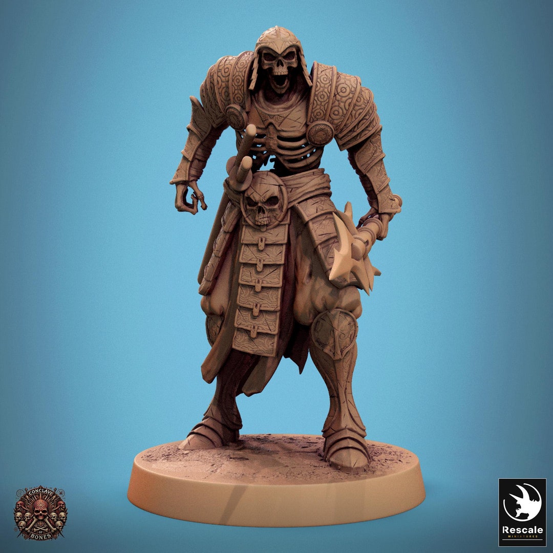 Oriental Skeleton Spear Angry | DND| TTRPG| Premium Quality ECO Resin ...