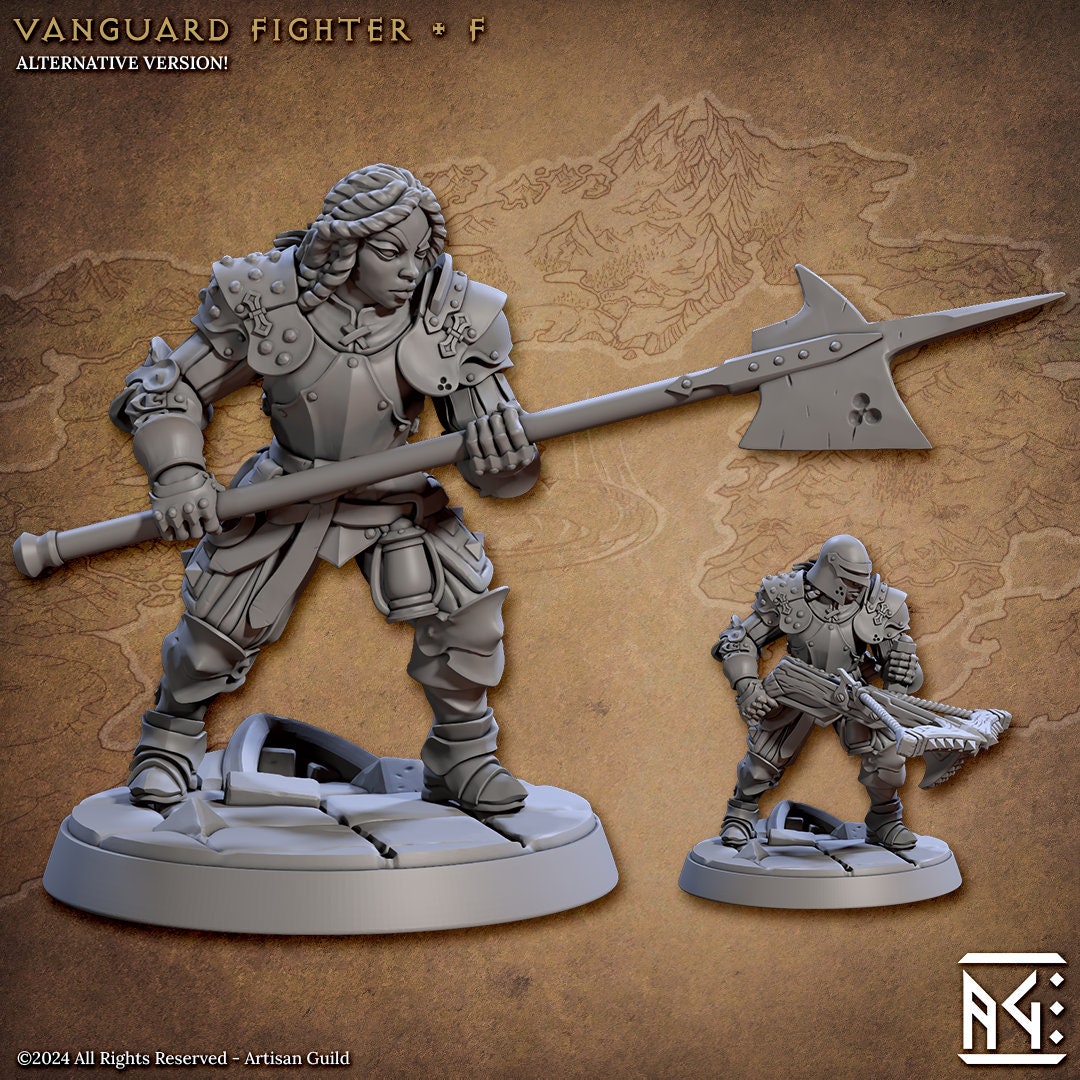 Vanguard Female Fighter Ranger | DND| TTRPG| Premium Quality ECO Resin ...