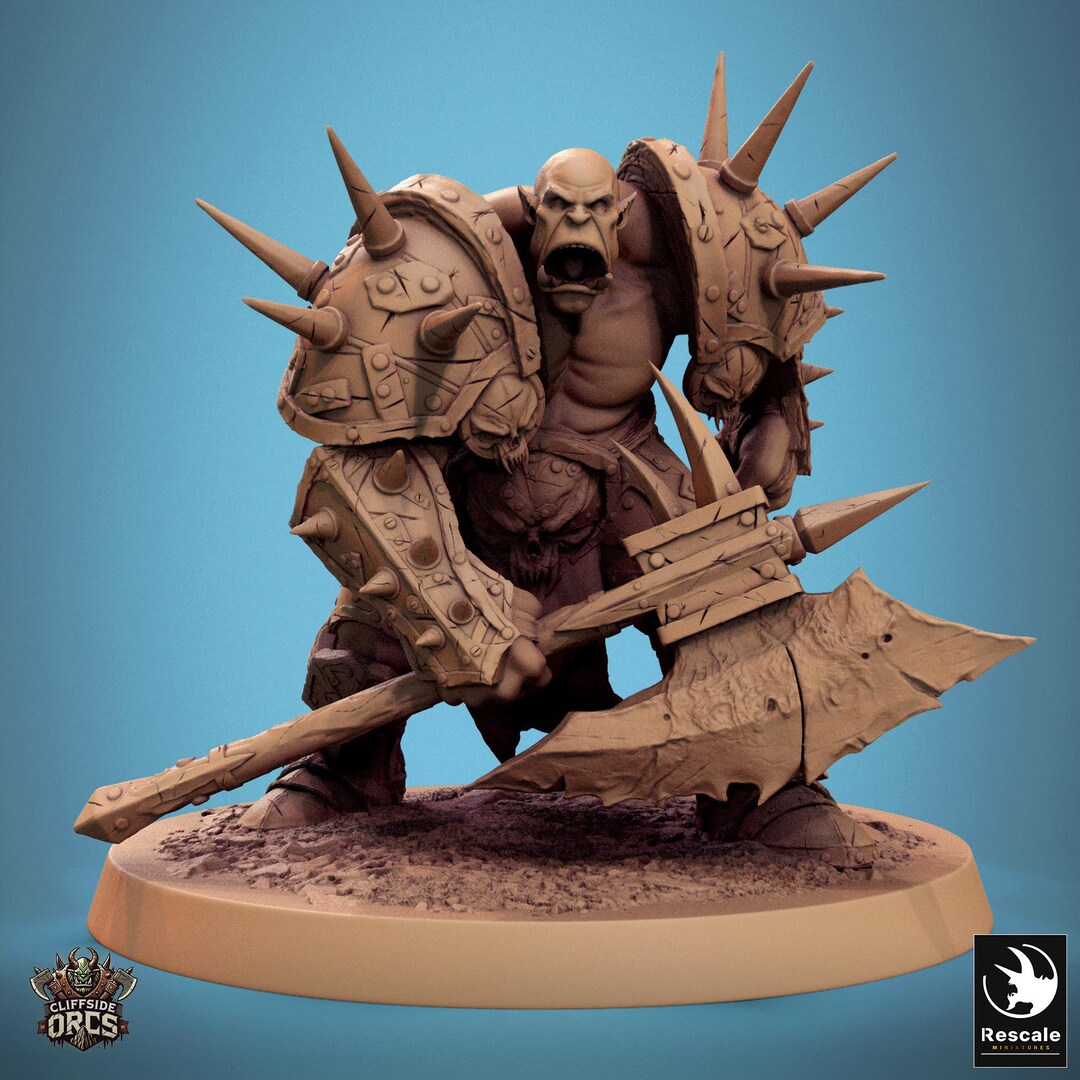 Brutal Orc Axe Stand Ready | DND| TTRPG| Premium Quality ECO Resin | by ...