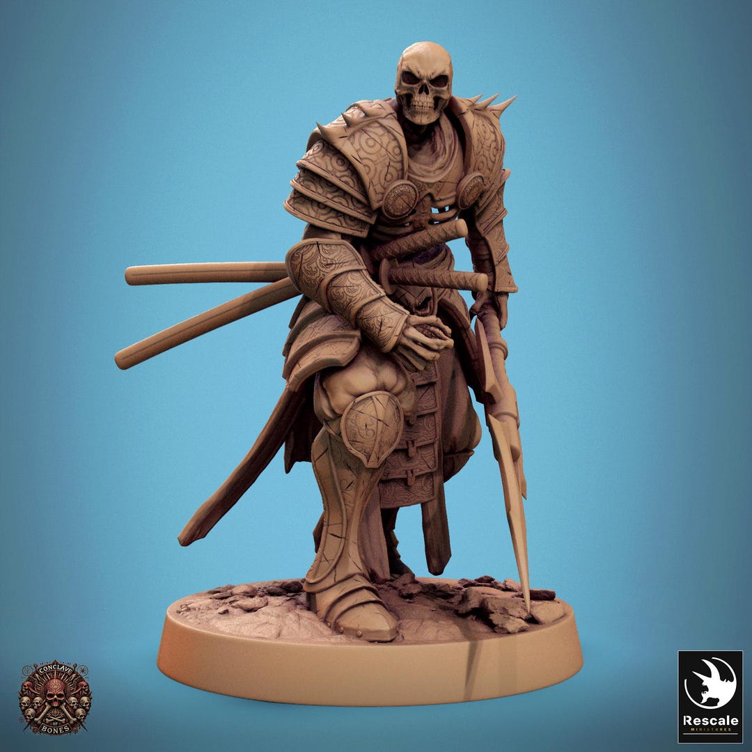 Oriental Skeleton Spear Ready | DND| TTRPG| Premium Quality ECO Resin ...