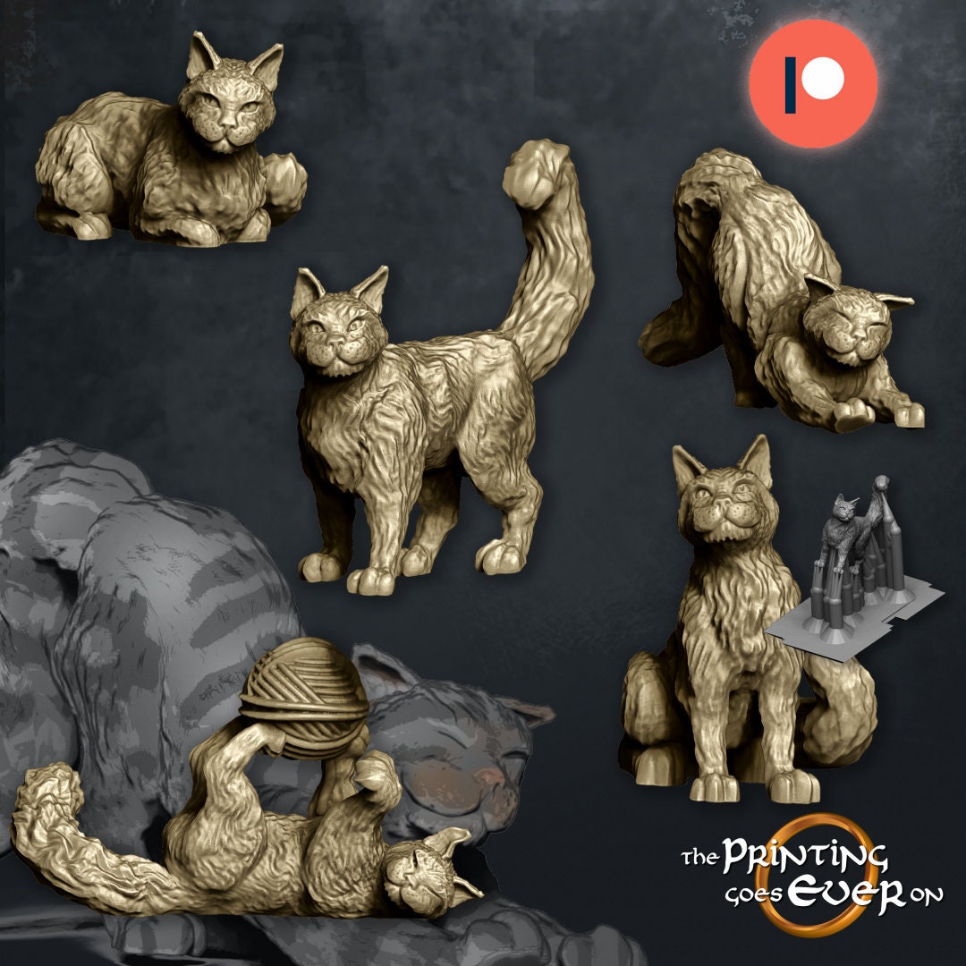 Cats Bundle | DND| TTRPG| by the Printing Goes Ever On - Etsy