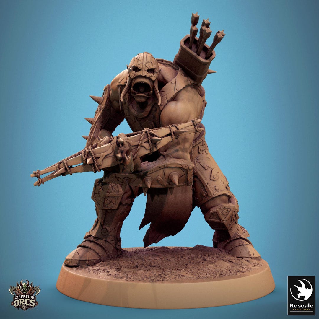 Infantry Orc Crossbow Angry | DND| TTRPG| Premium Quality ECO Resin ...