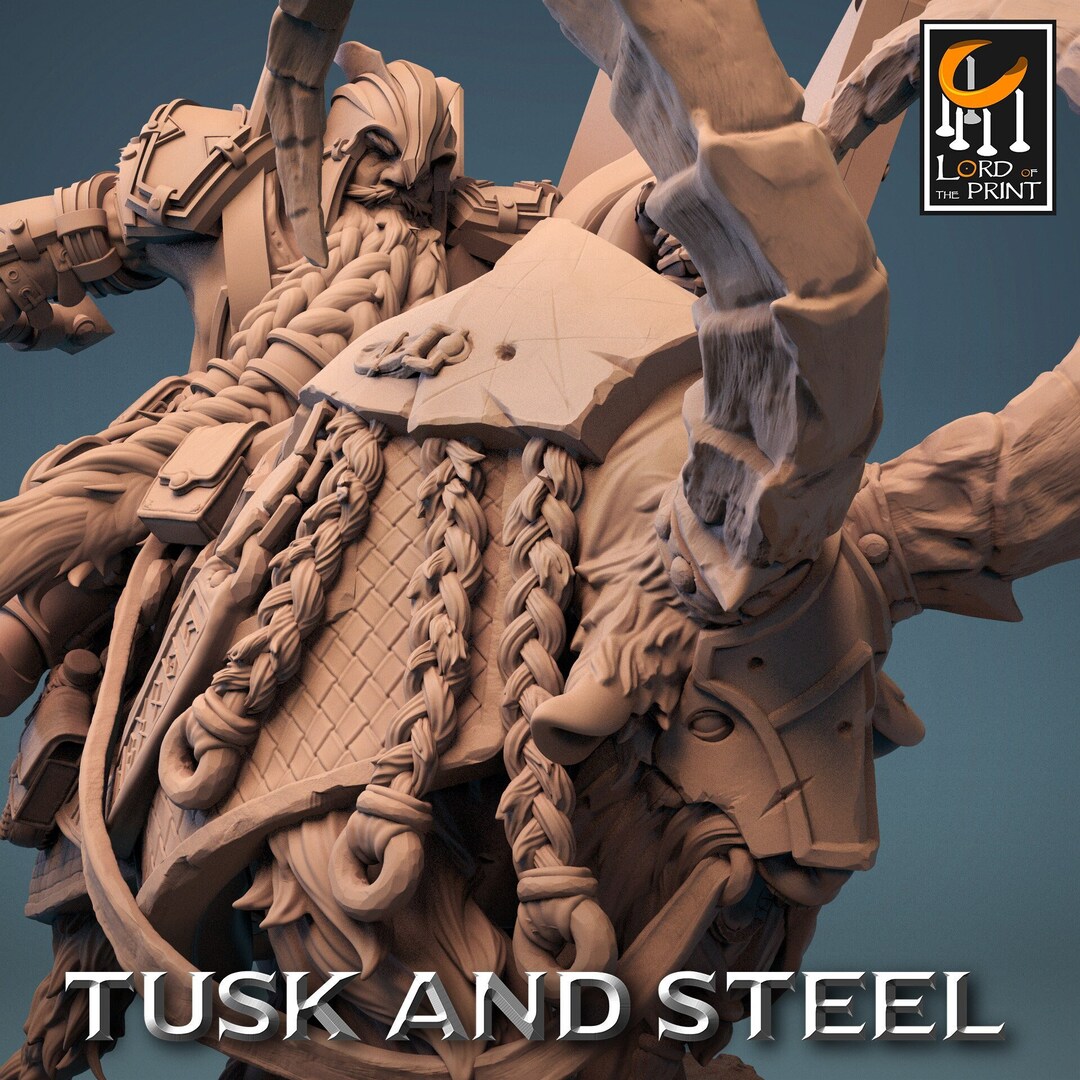 Dwarf Charging With Goat | DND| TTRPG| Premium Quality ECO Resin | by ...