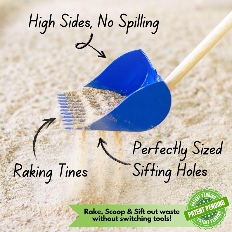 Chicken Coop Scoop® Shelf – Handheld Sifting Shovel & Rake, Made in USA ...