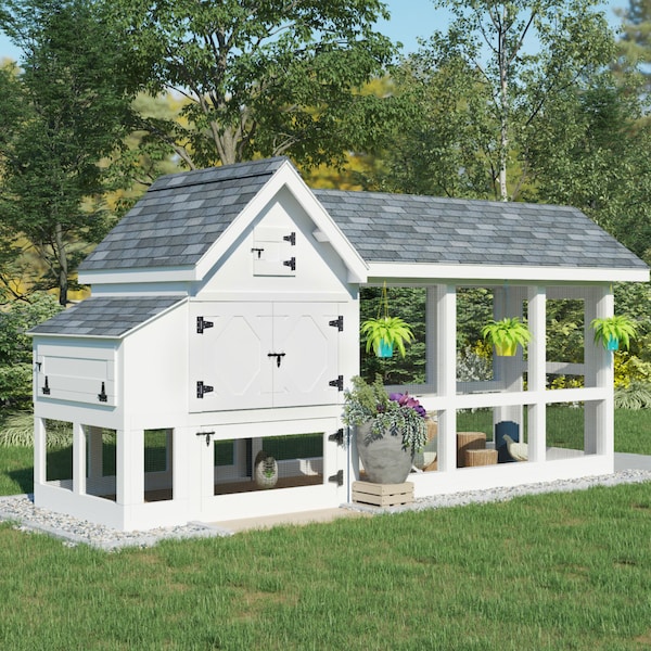 Chicken Coop and Run Building Plans - Etsy