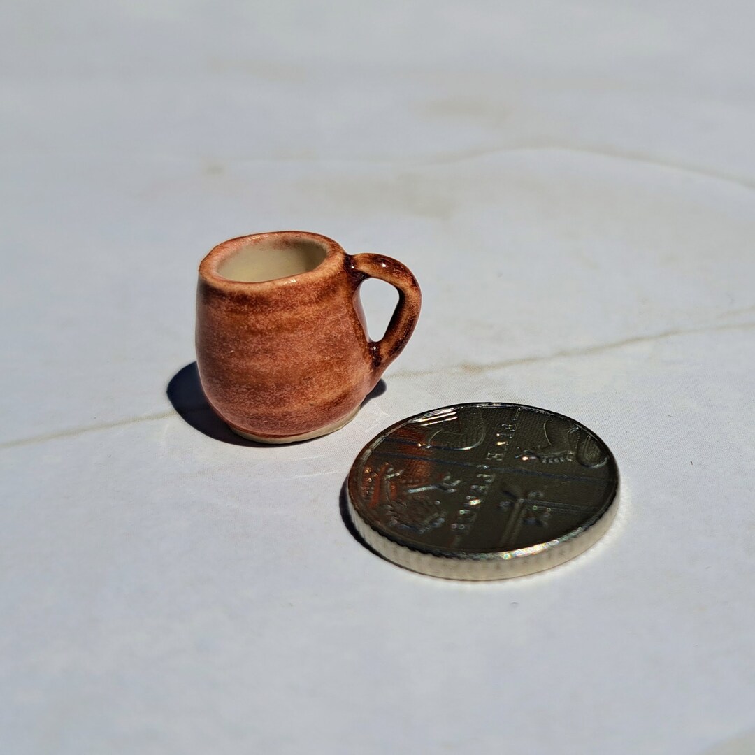 Handmade Miniature Ceramic Blue/white Pottery Mug for Dolls House or ...
