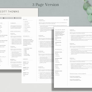 Professional Resume Template Without Photo | CV Template | Resume ...