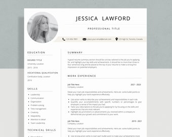 5 Page Resume Template and Cover Letter References Template for Word DIY Printable the milky Way ...