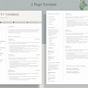 Professional Resume Template Without Photo | CV Template | Resume ...