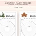 Circle Vintage Monthly Habit Tracker 12 Month Pdf File in 1 Zip Habit ...