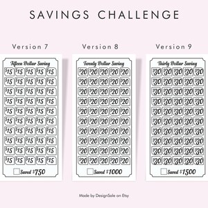 Saving Challenge Tracker Printable Tracker Bundle A6 Tracker Cash ...