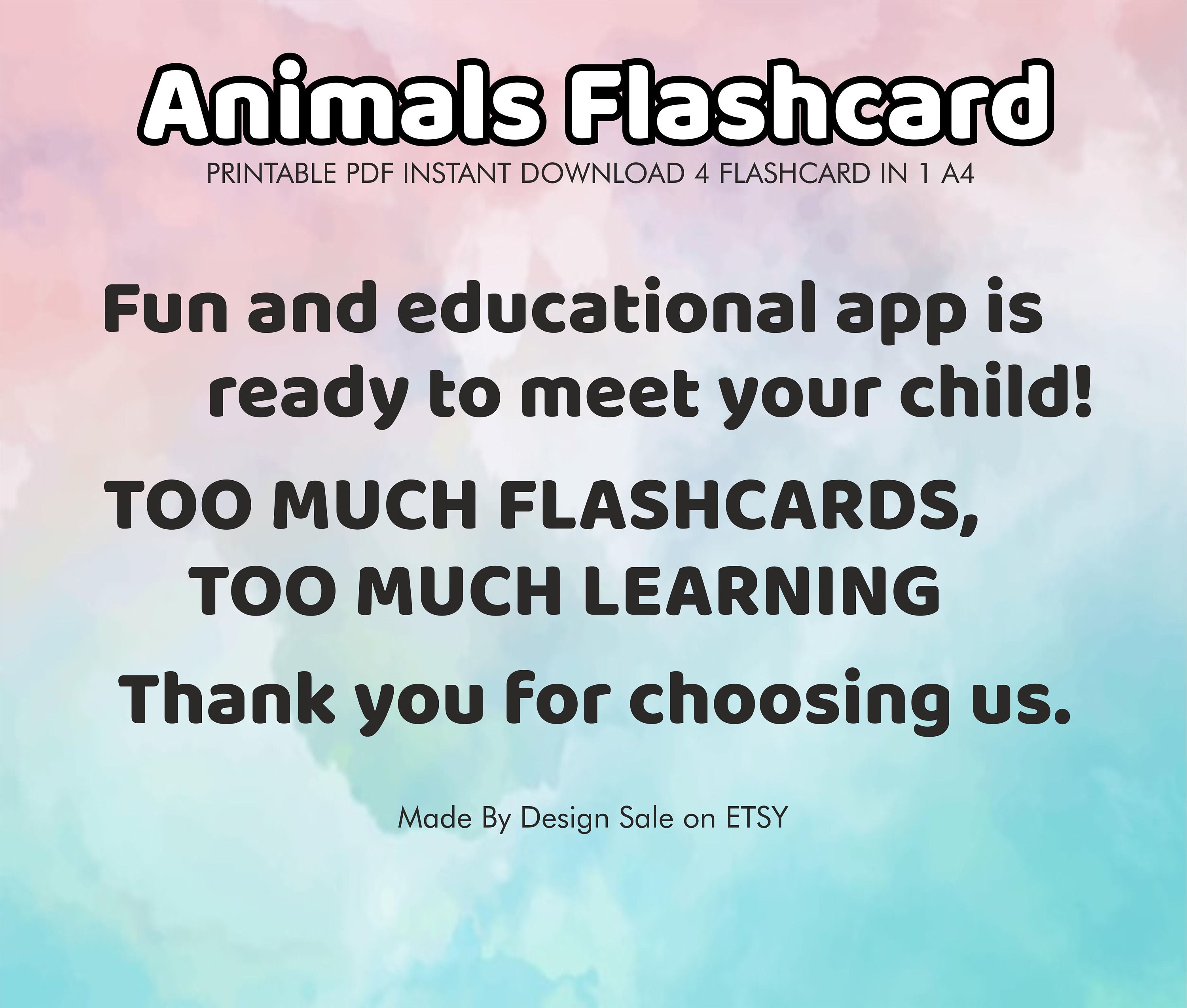 Animals Printable Flashcards, Printable Cards Preschool, Animals Cards ...