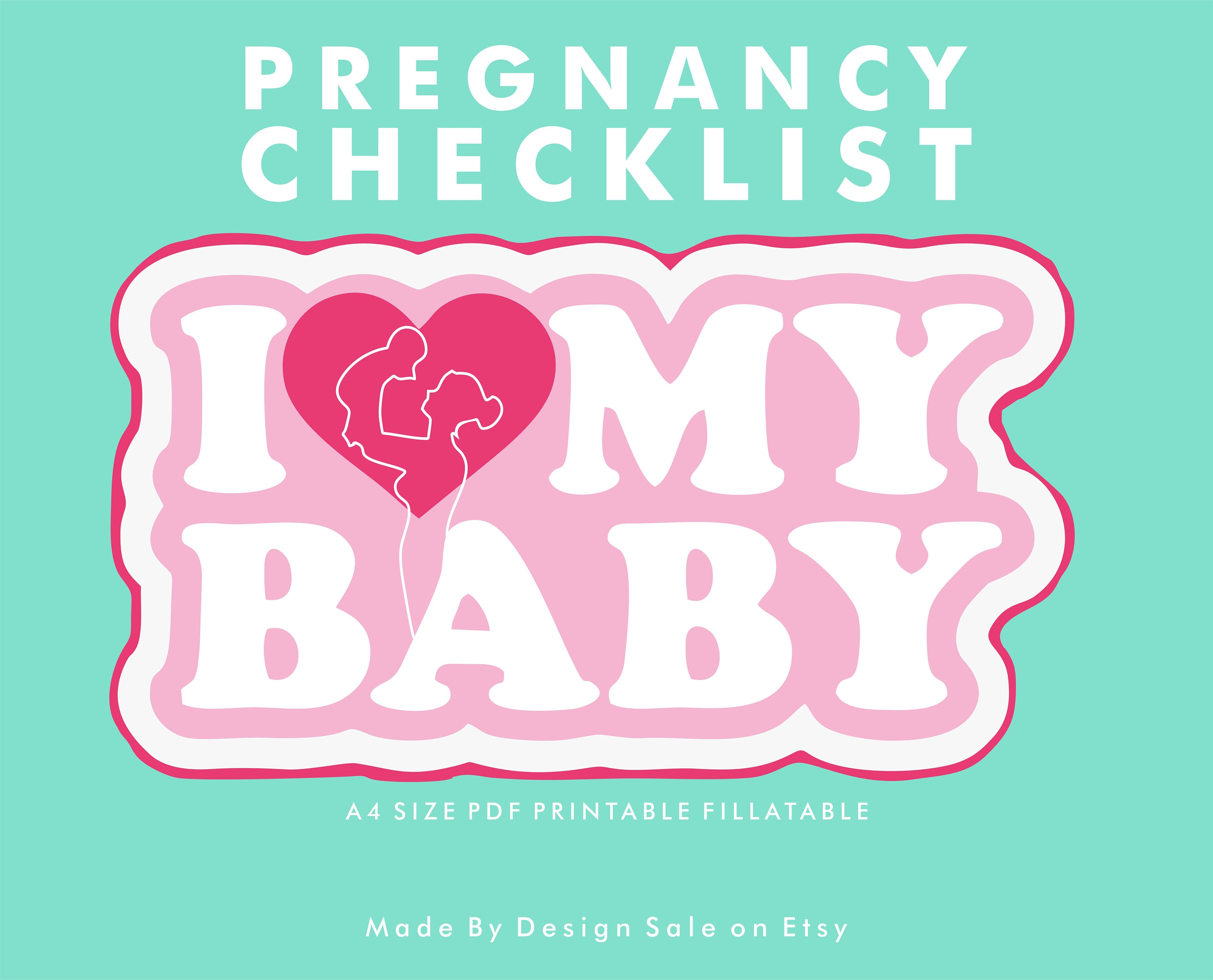 Pregnancy Checklists Bundle Printable Pregnancy to Do List PDF A4 ...