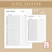 Sleep Tracker, Printable Tracker A4,A5 Size PDF Tracker, Monthly Sleep ...
