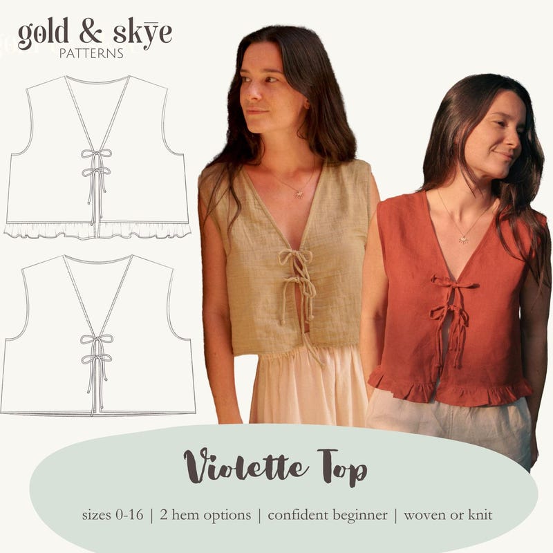 Tie Front Top - Etsy