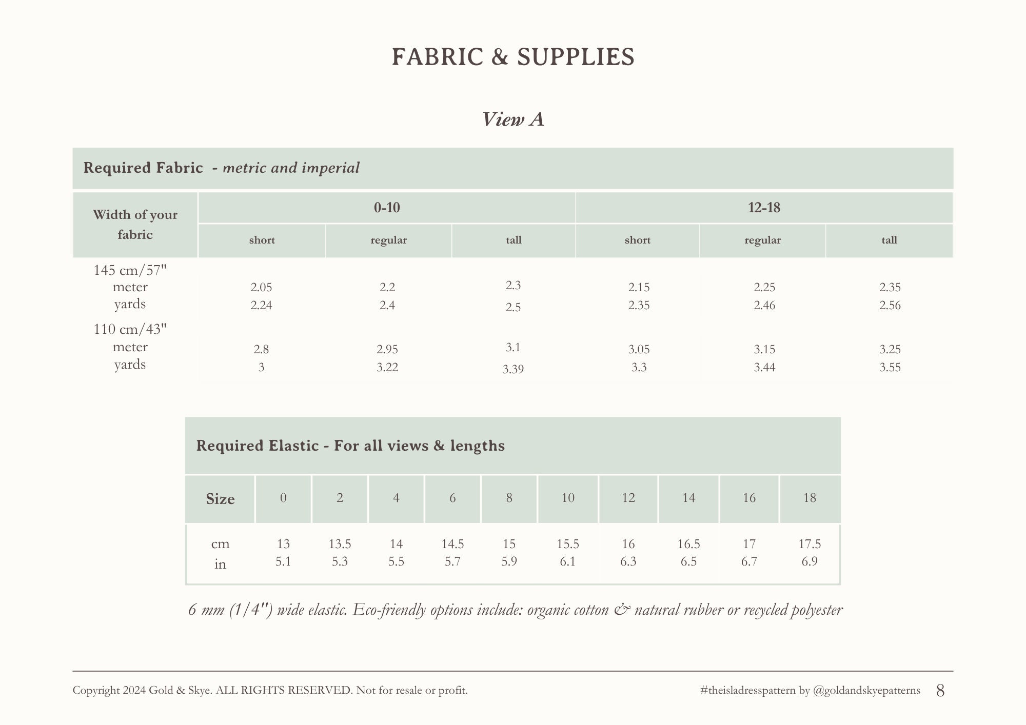 Isla Dress PDF Sewing Pattern, Sizes 0-18, Beginner-friendly + Detailed ...
