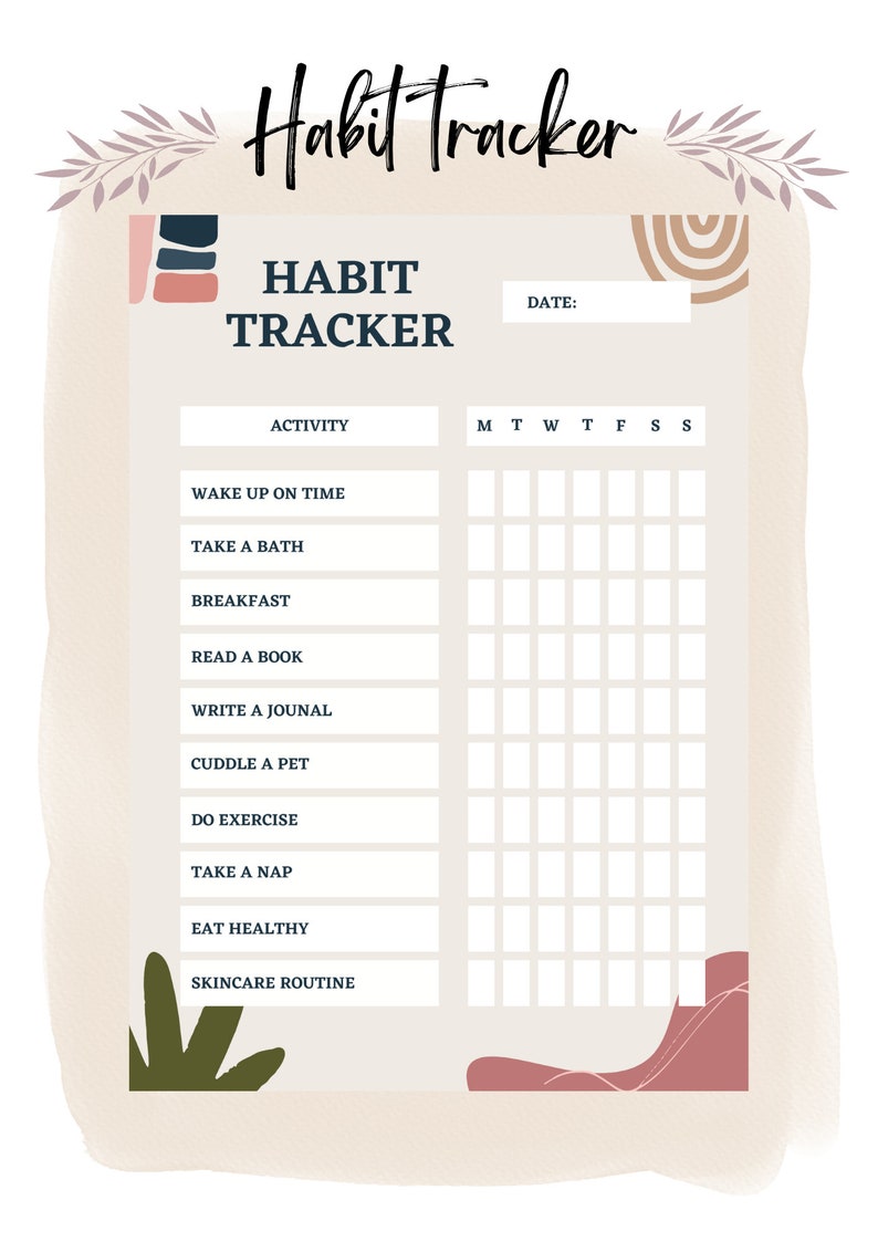 Habit Tracker - Etsy
