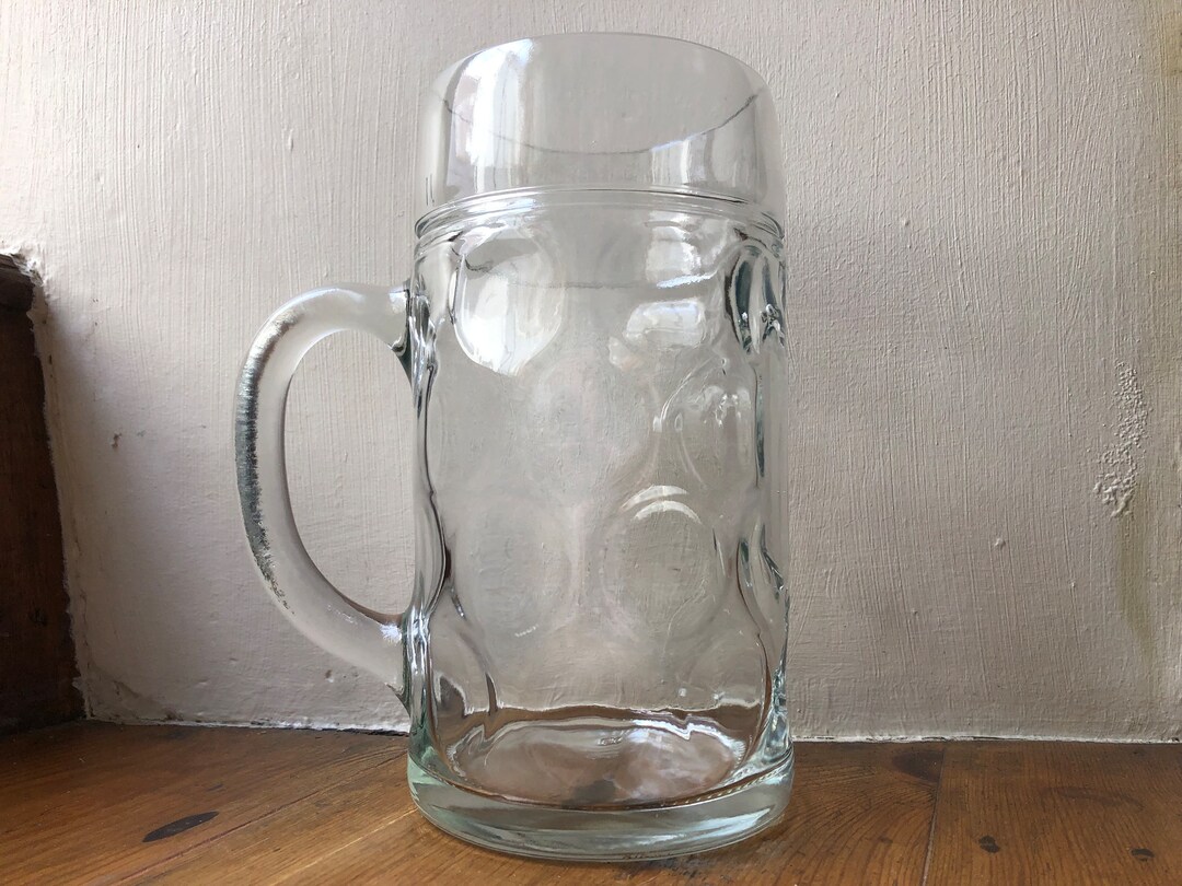 Large Dimpled 1 Liter Double 2 Pint Beer Glass - Etsy