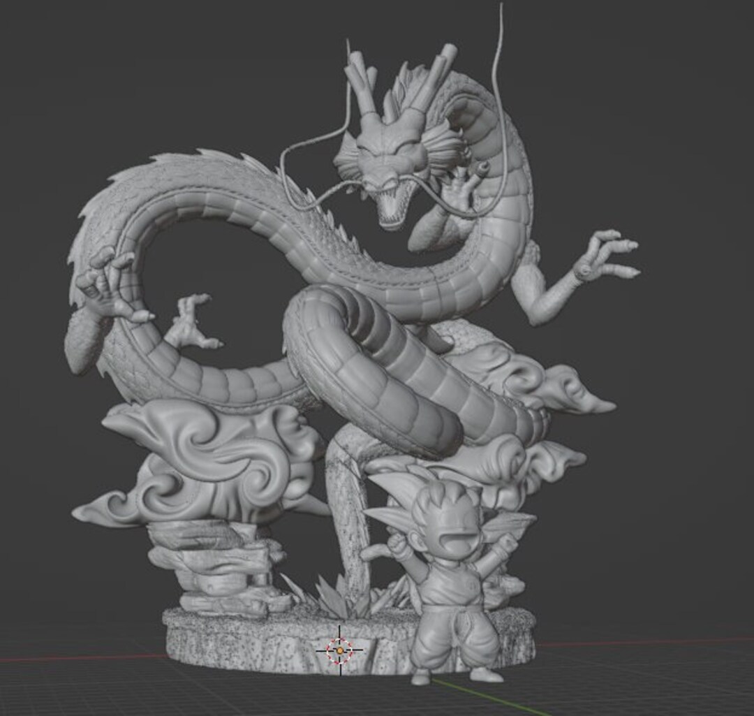 3D Goku and Shenron Dragonball 3D Printable STL File Instant Download ...