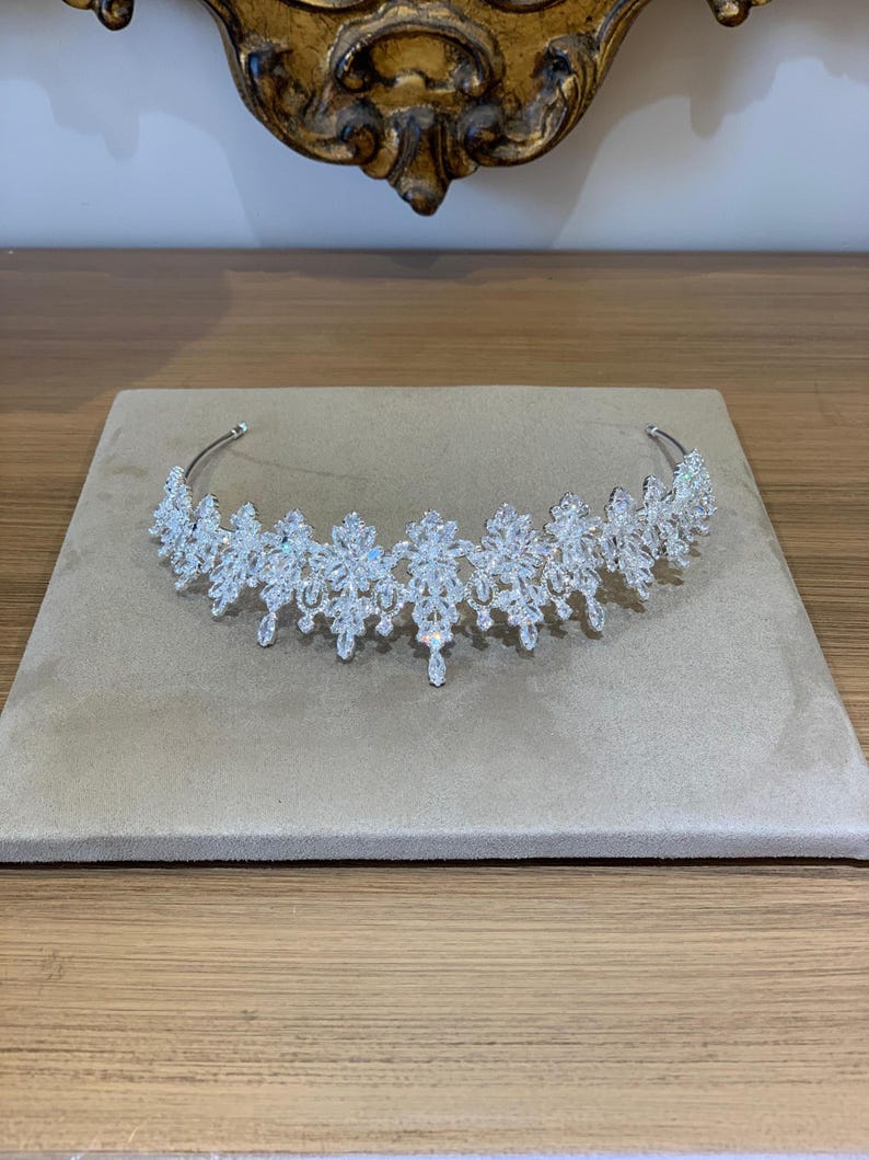 Princess Sparkle Zirconia Bridal Tiara - Princess Bridal Tiara ...