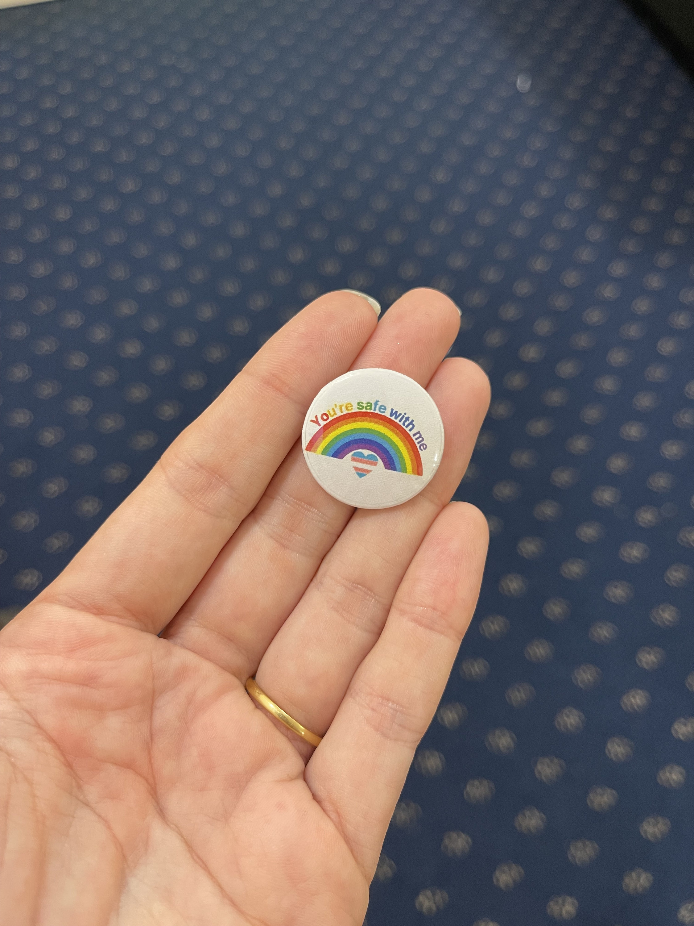 Pride Ally Badge Youre Safe With Me Trans Ally Badge - Etsy