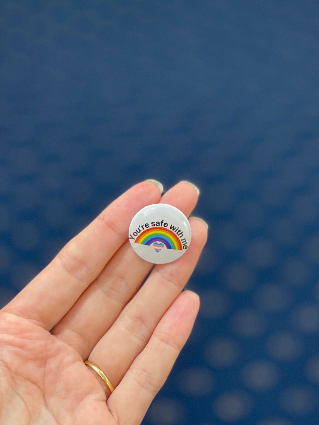 Pride Ally Badge Youre Safe With Me Trans Ally Badge - Etsy