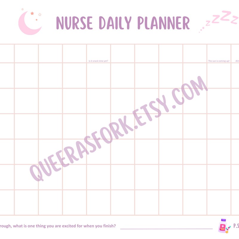 Night Shift Planner - Etsy