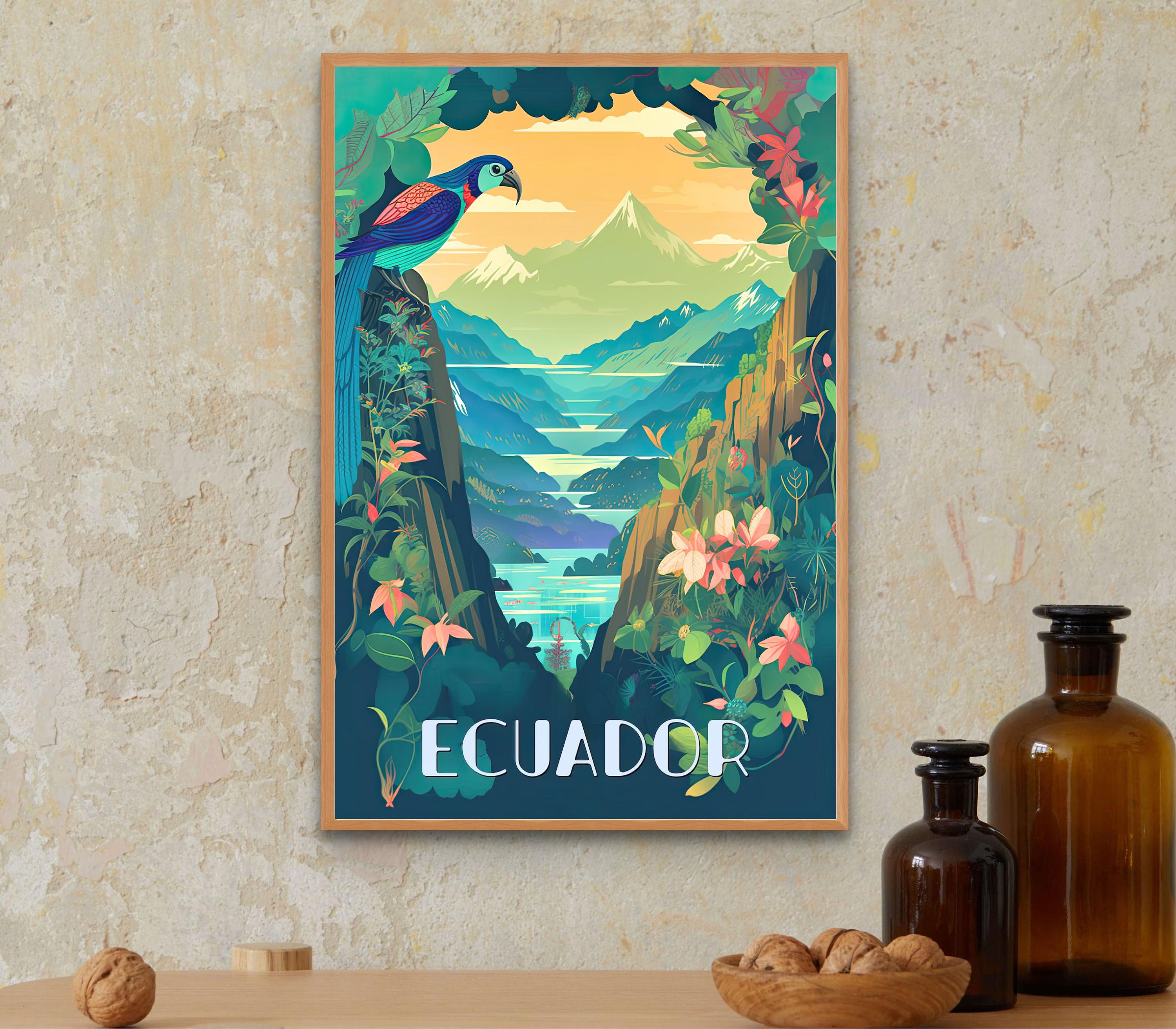 Ecuador Poster, Breathtaking Nature Landscapes Wall Art, Ecuador Travel ...